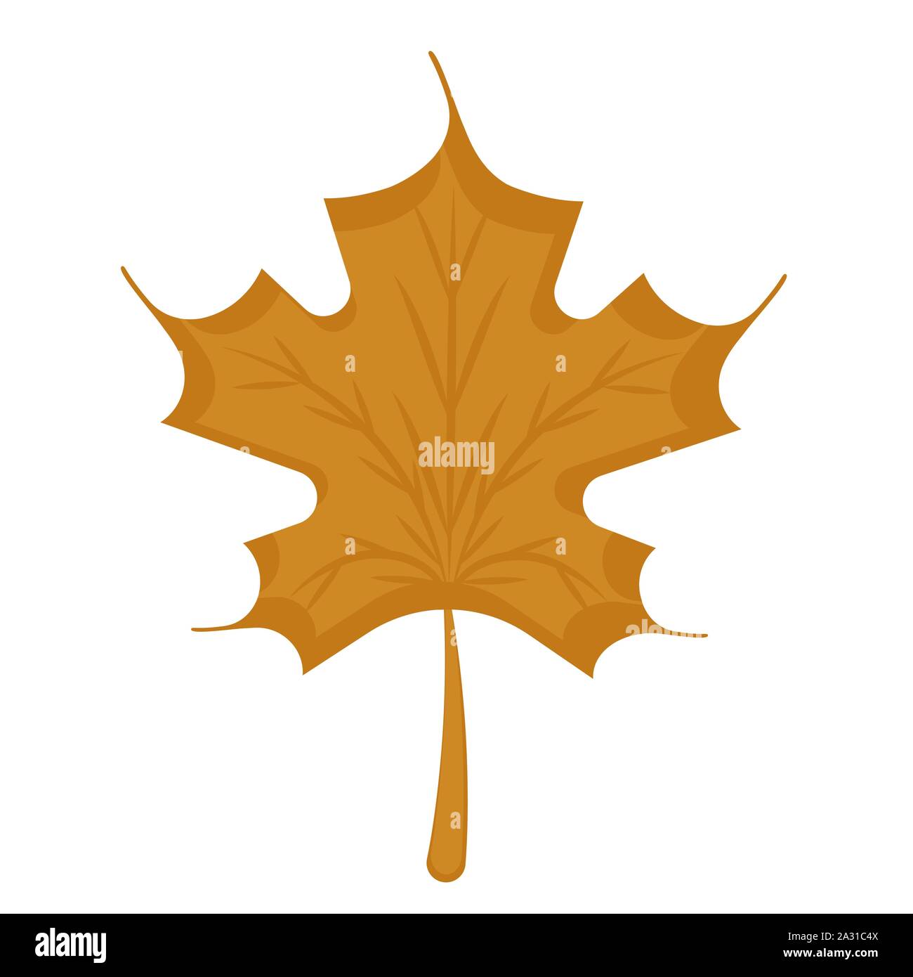 Isolated autumn leaf on a white background - Vector Stock Vector Image ...