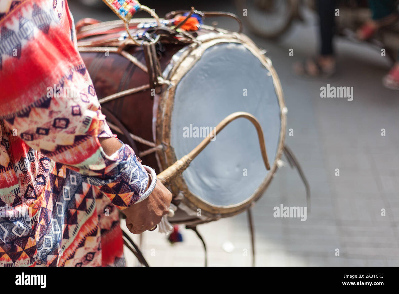 The dhol is a drum used during Punjabi wedding processions and parties ...