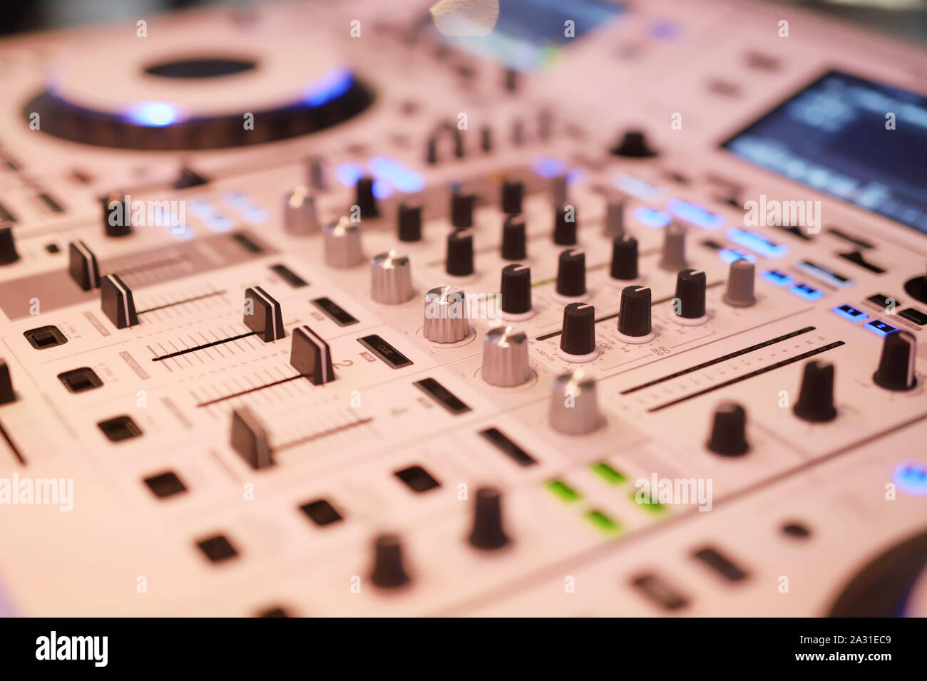 dj mixing console, professional sound system Stock Photo - Alamy