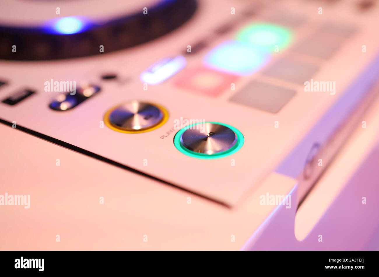 dj mixing console, professional sound system Stock Photo - Alamy