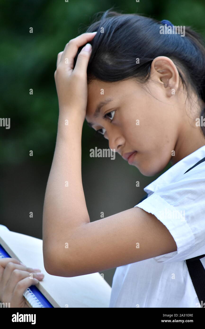 University student sad female hi-res stock photography and images - Alamy