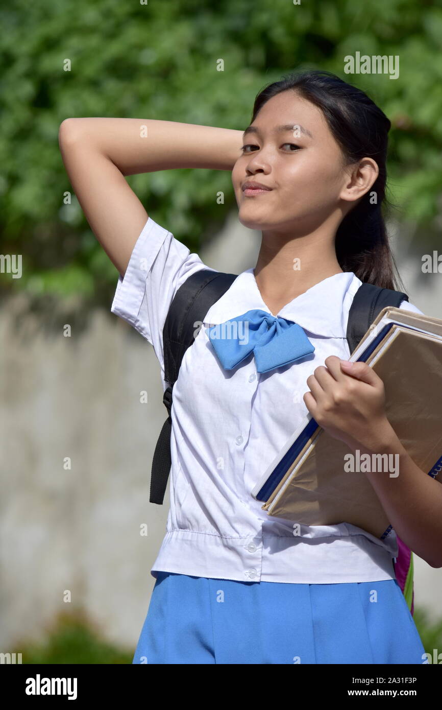An A Beautiful School Girl Stock Photo - Alamy