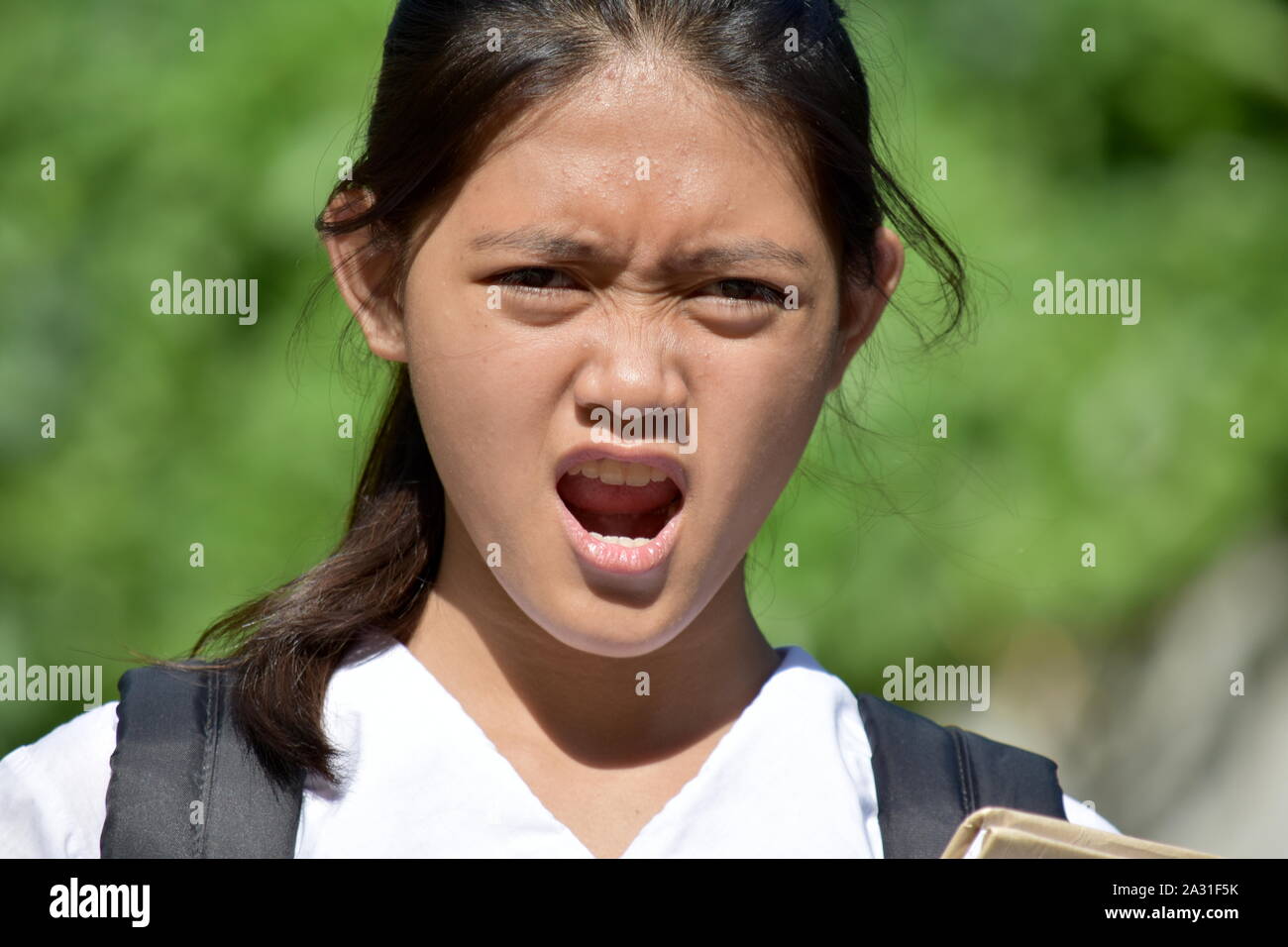 Startled Filipina Student Teenager School Girl Stock Photo - Alamy