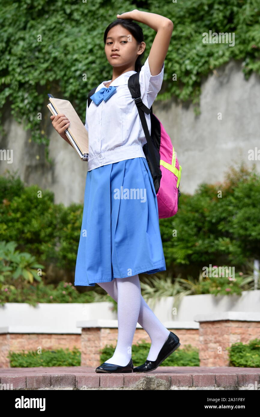 A Teen Student School Girl Wondering Stock Photo - Alamy