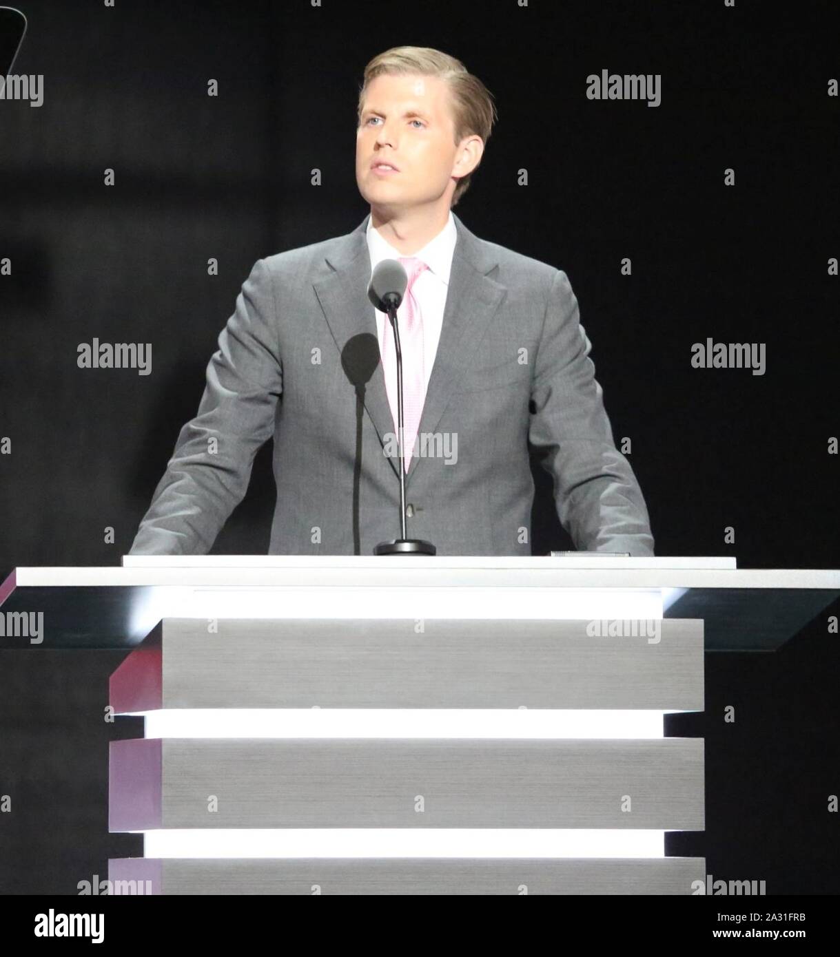 Eric Trump RNC July 2016 (cropped2 Stock Photo - Alamy