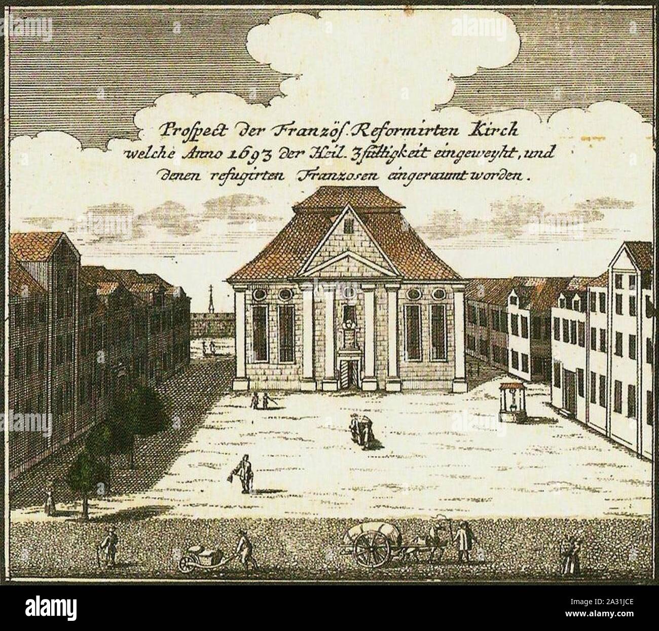 Erlangen Hugenottenkirche 1721 001 Stock Photo - Alamy