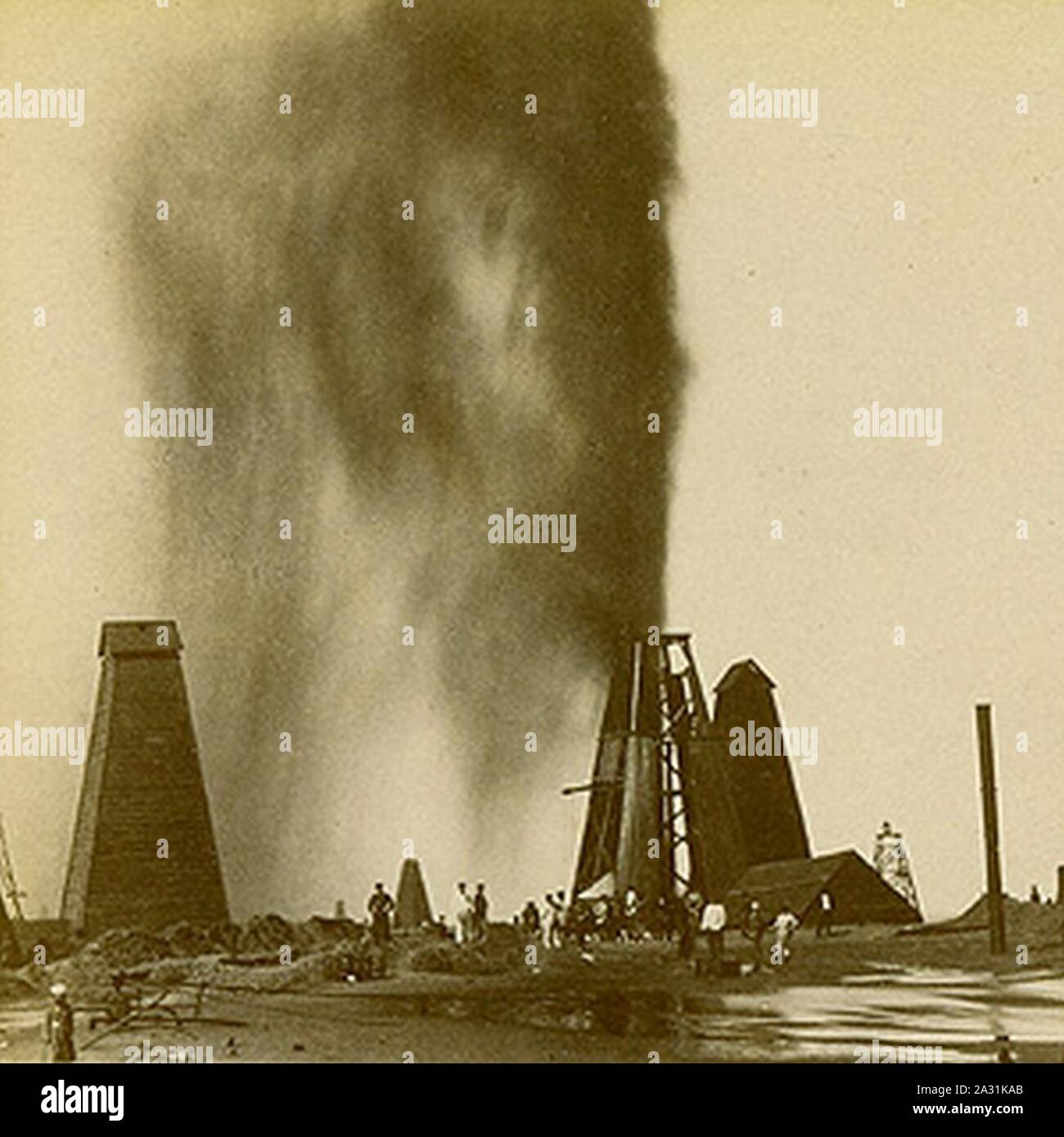 Ermakov Dimitri (1846-1916). Oil fields in Baku Stock Photo - Alamy