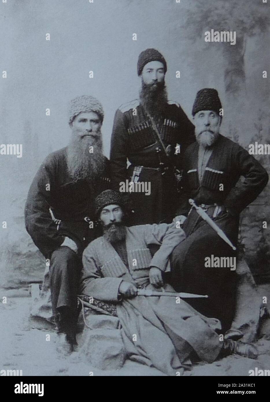 Ermakov. Georgians with national clothes Stock Photo - Alamy