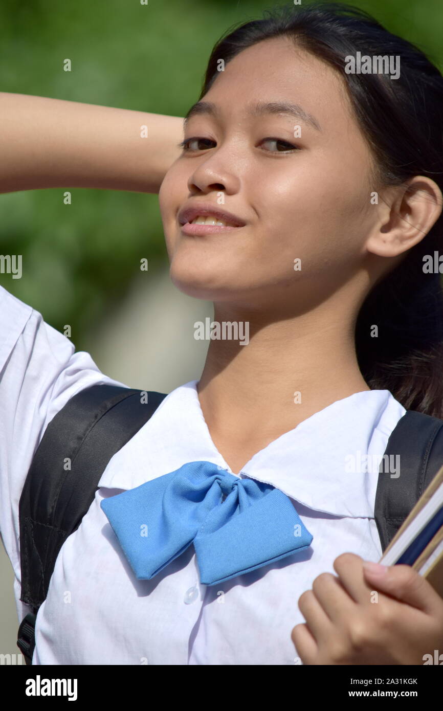 An A Beautiful Female Student Stock Photo - Alamy