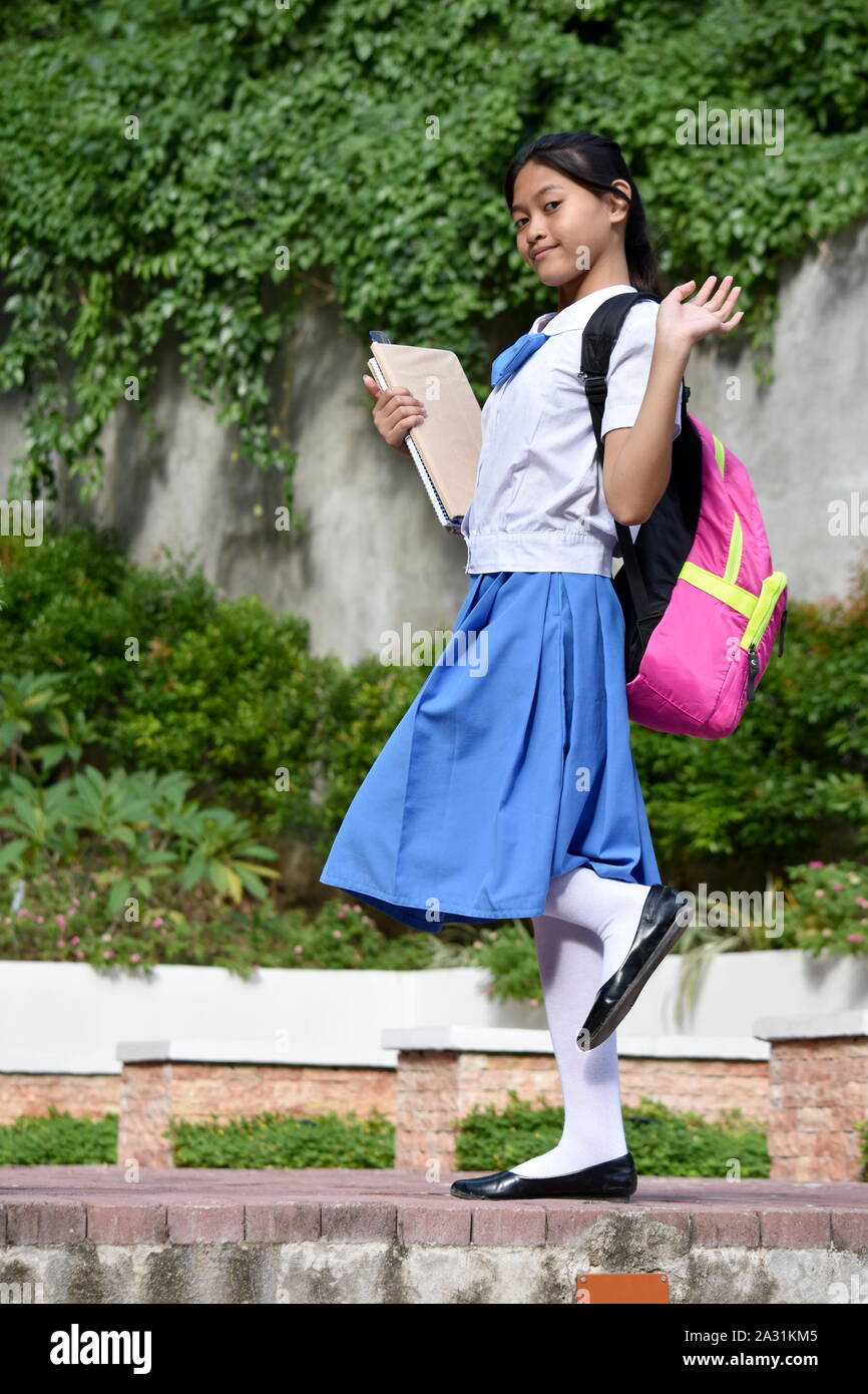 An A Friendly Female Student Stock Photo - Alamy