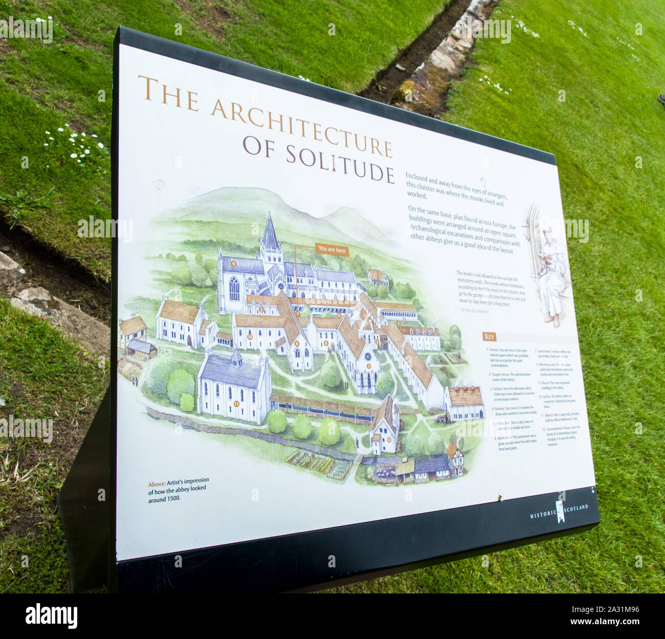 Melrose Abbey Map Melrose Abbey