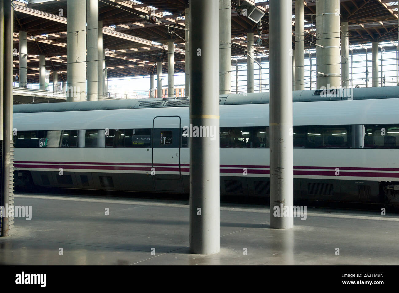 Renfe passenger train in Madrid Atocha Station, Spain Stock Photo - Alamy