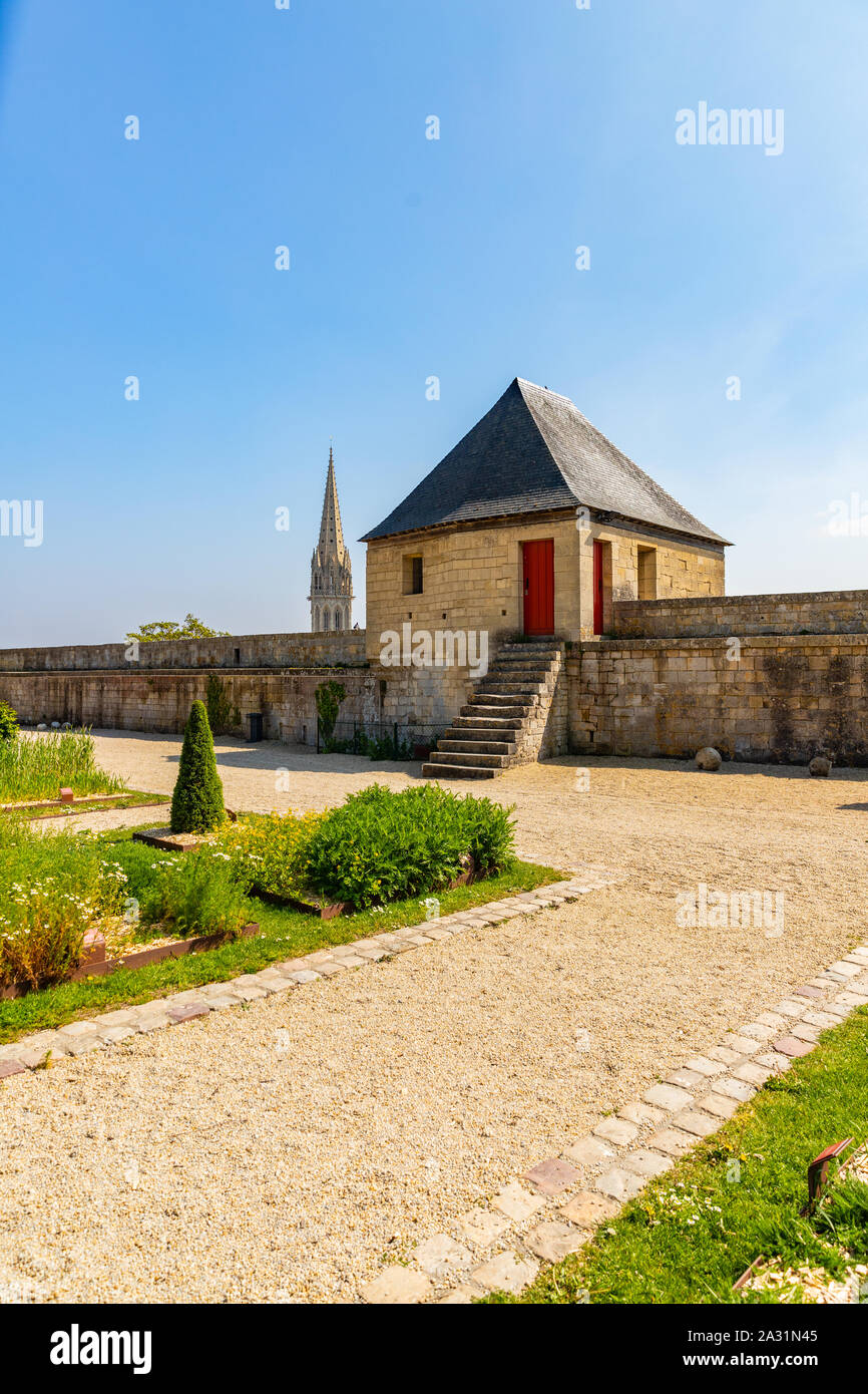 Caen medieval castle fortification in Normandy, France Stock Photo - Alamy