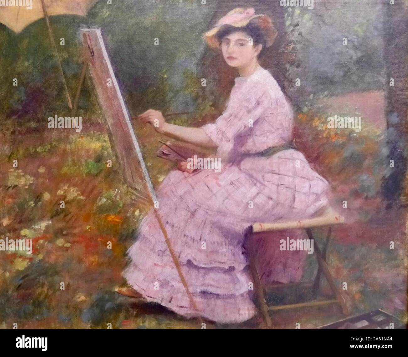 Ernest Rouart - Portrait de Julie Manet peignant, 1905 Stock Photo - Alamy