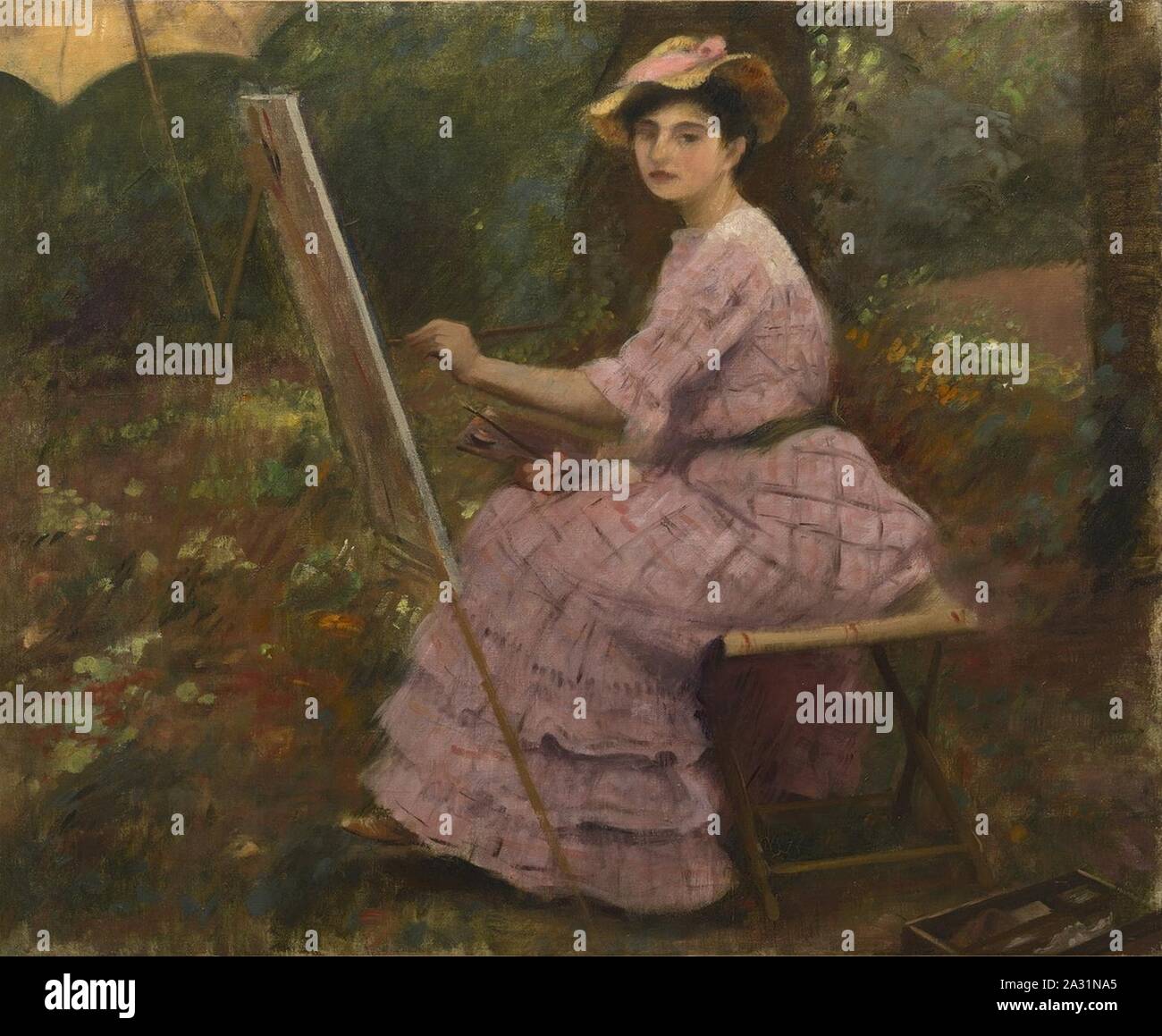 Ernest Rouart - Portrait de Julie Manet peignant Stock Photo - Alamy