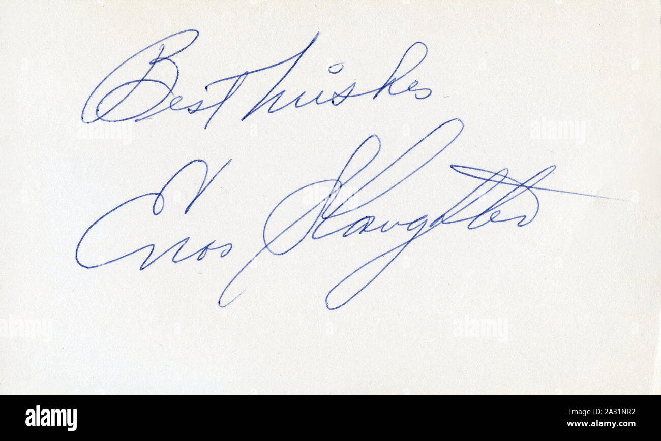 Enos "Country" Slaughter was a Major League baseball player primarily ...