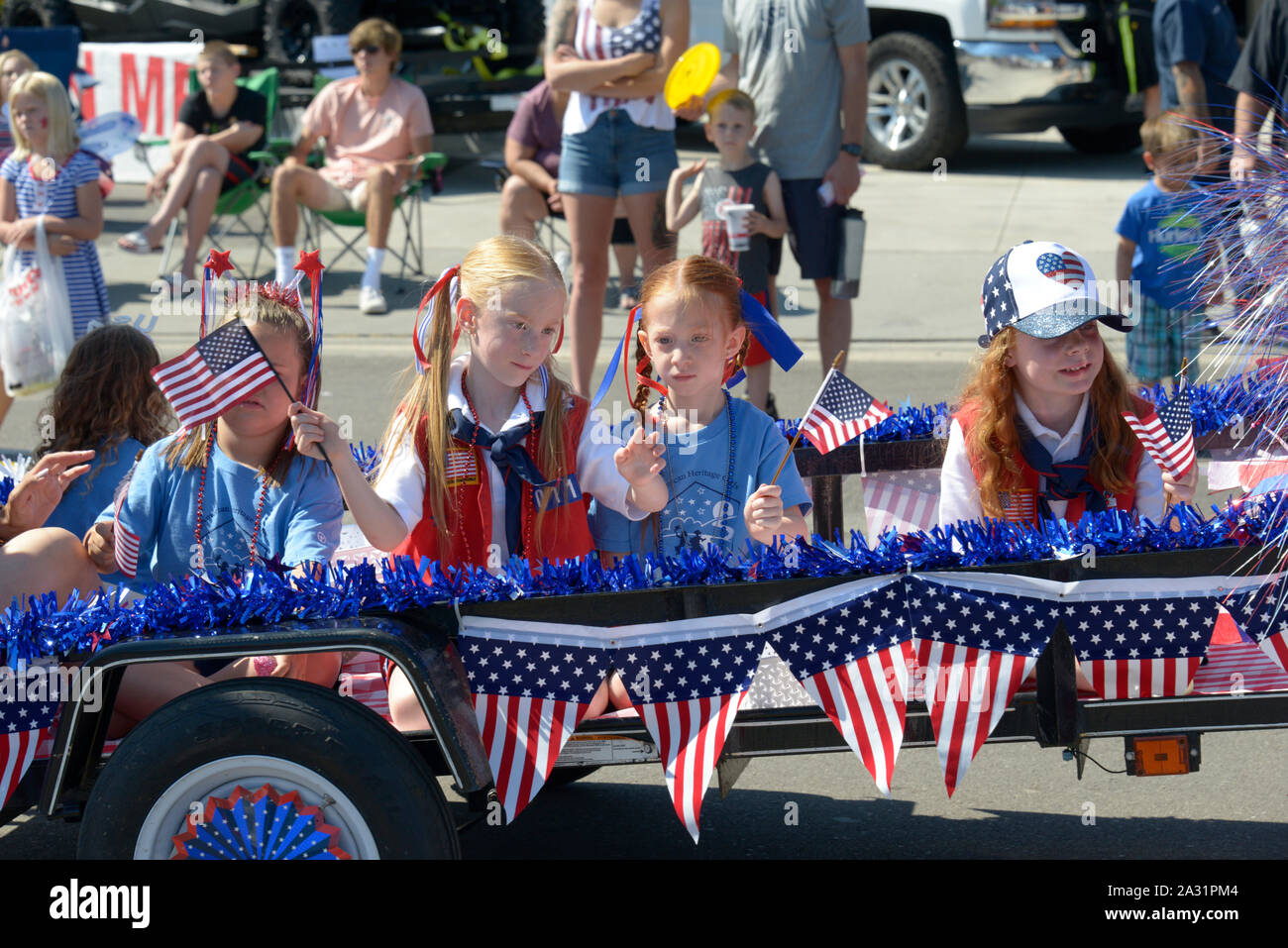 Parade Floats, American flags, Float, July 4, Independence Day, 4th of ...