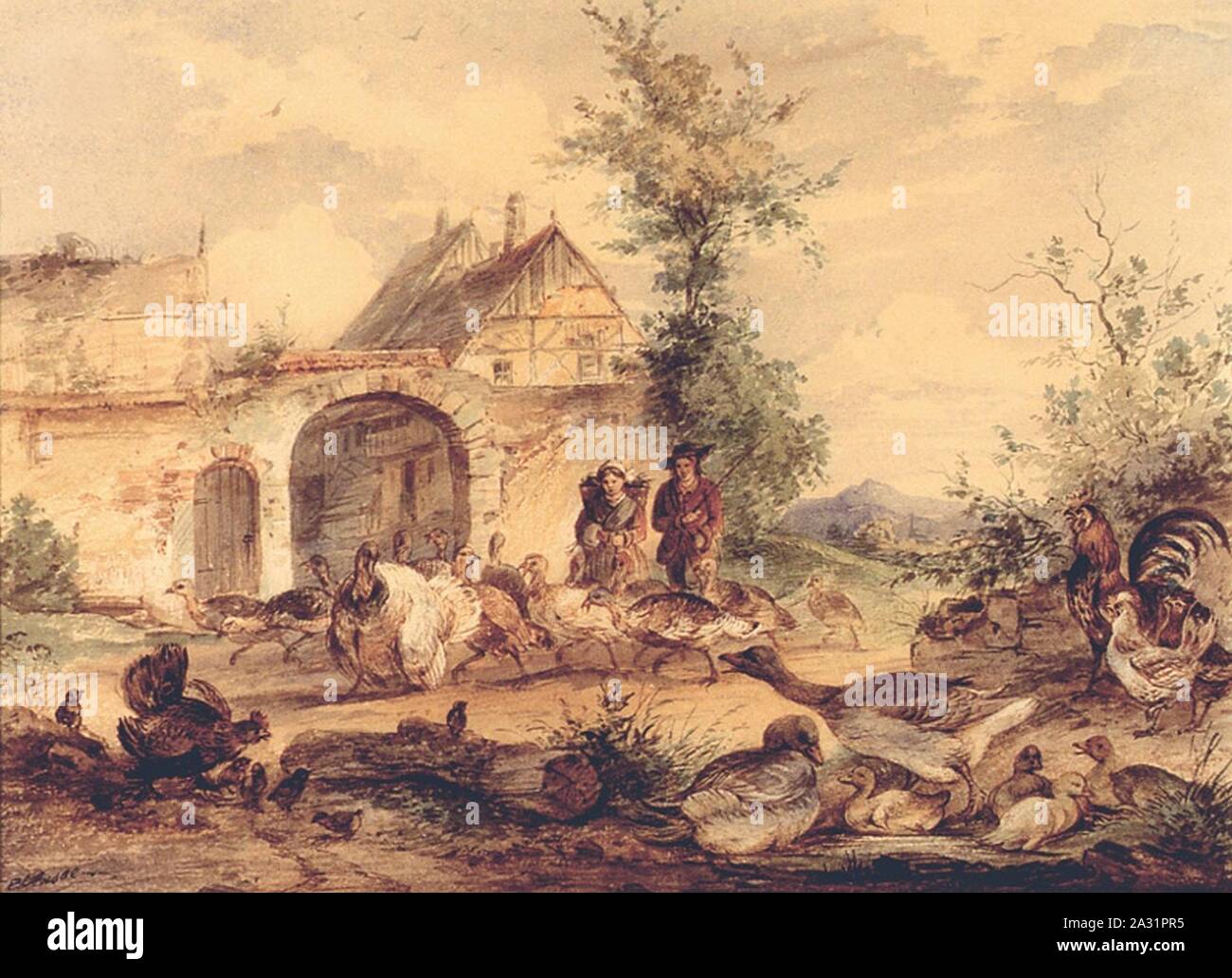 Ernst Hasse - The old farmhouse Stock Photo - Alamy