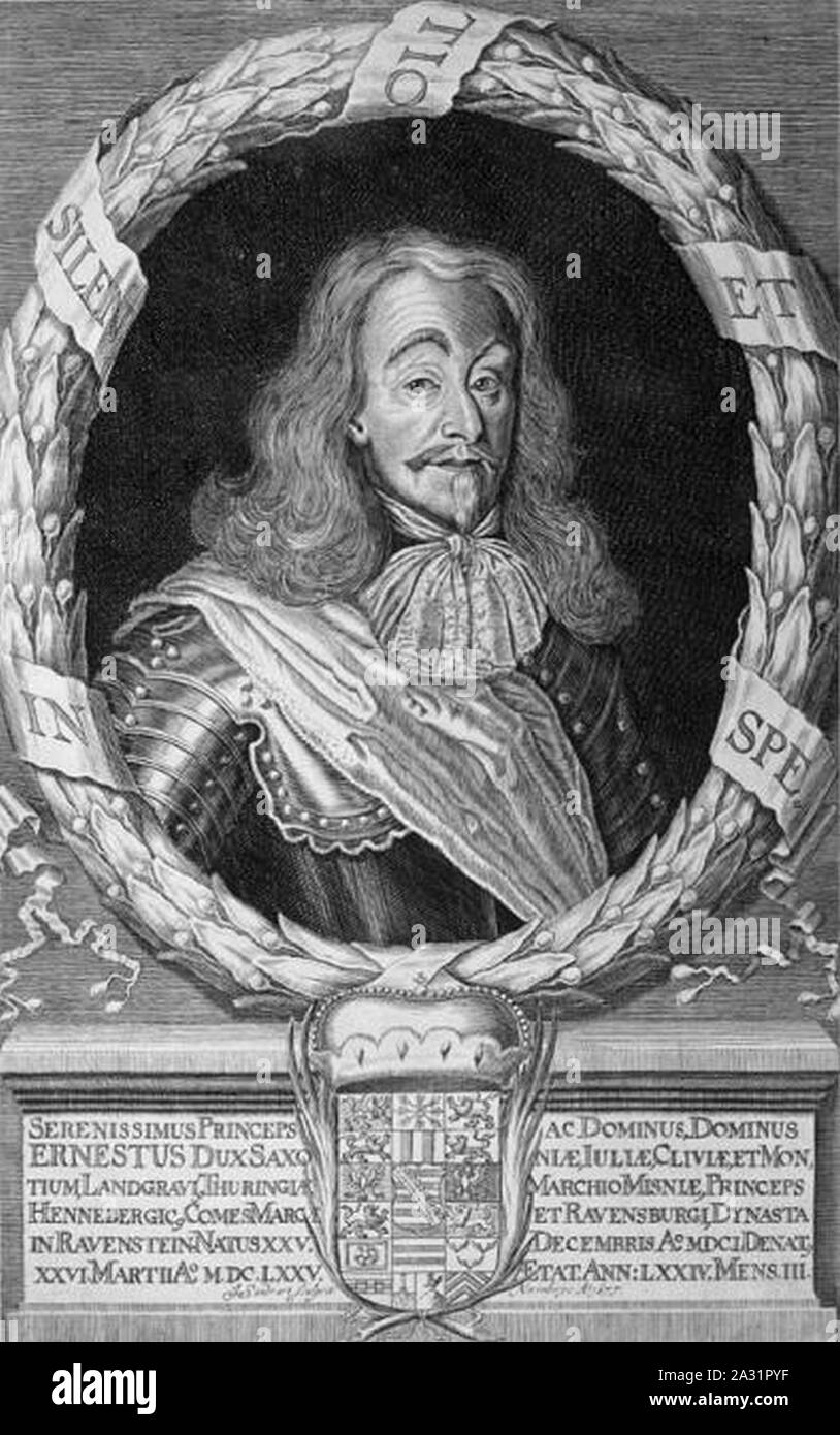Ernst I. von Sachsen-Gotha Stock Photo - Alamy