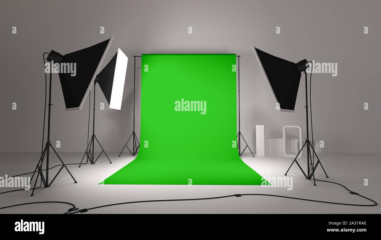 3D rendering photo studio room Stock Photo - Alamy