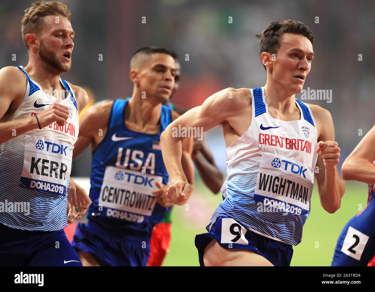 Great Britain's Josh Kerr (left) and Jake Wightman during the Men's ...