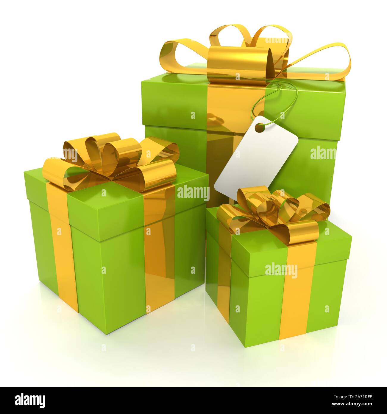 Christmas gifts 3D illustration Stock Photo - Alamy