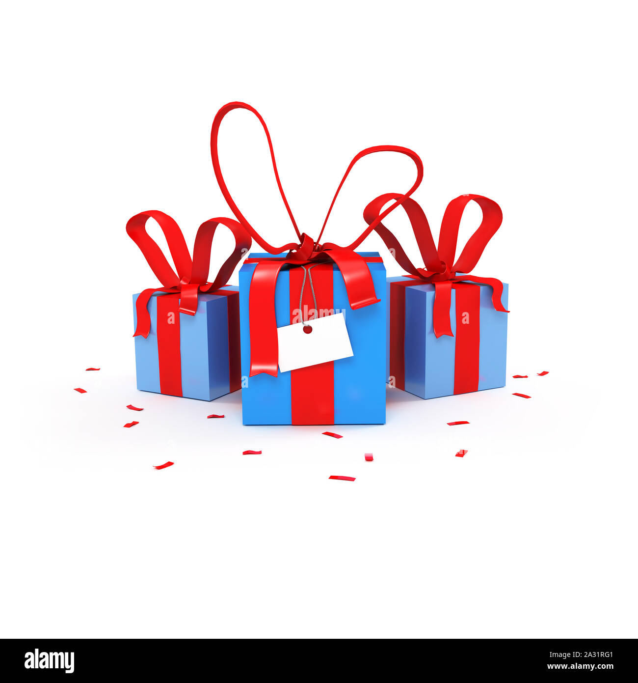 Christmas gifts 3D illustration Stock Photo - Alamy