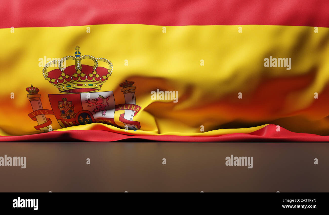 spanish flag banner Stock Photo - Alamy