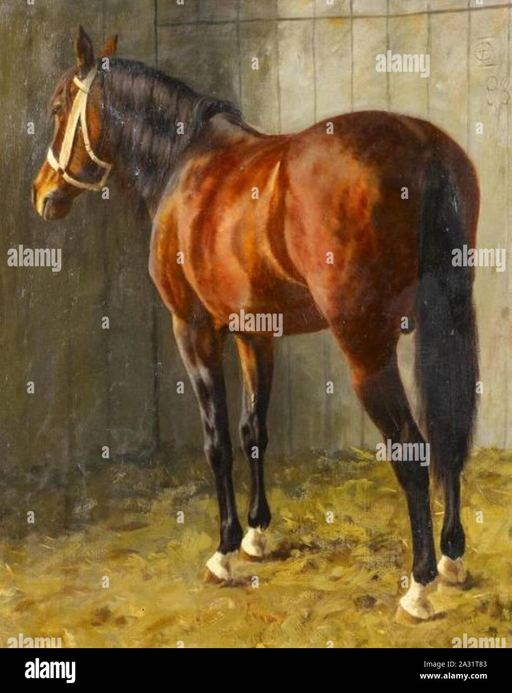 Ernst Ludwig Ostermayer - Pferd im Stall Stock Photo - Alamy