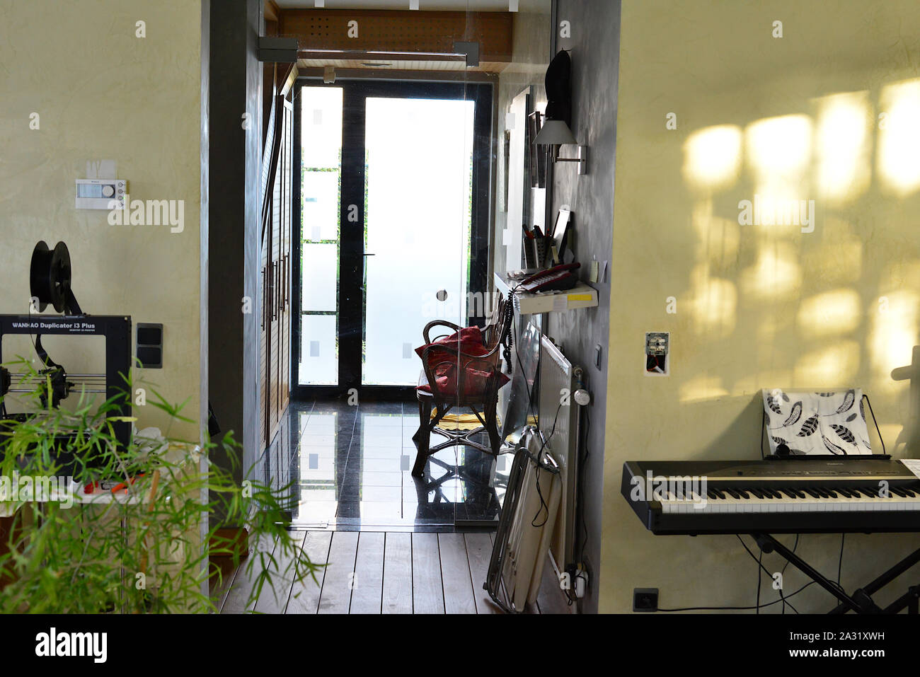 View from living room to entrance hall Stock Photo - Alamy