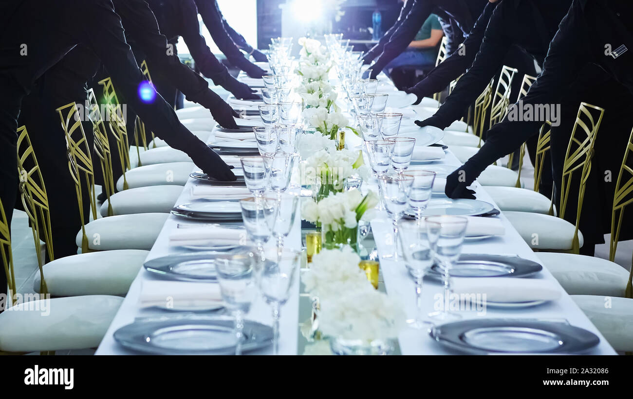 Formal celebration waiters hi-res stock photography and images - Alamy