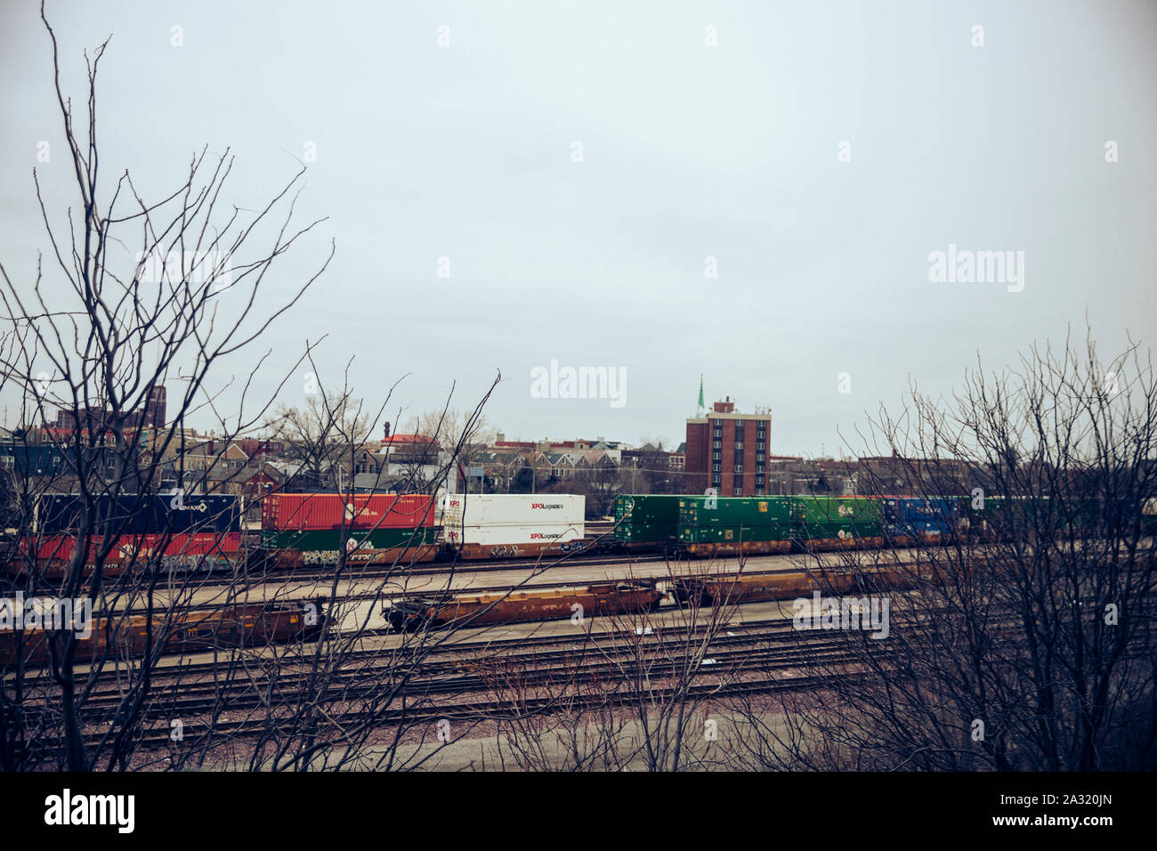 Rail yard. Chicago. Sunday, March 3, 2019. (Photo by Jeremy Hogan Stock ...