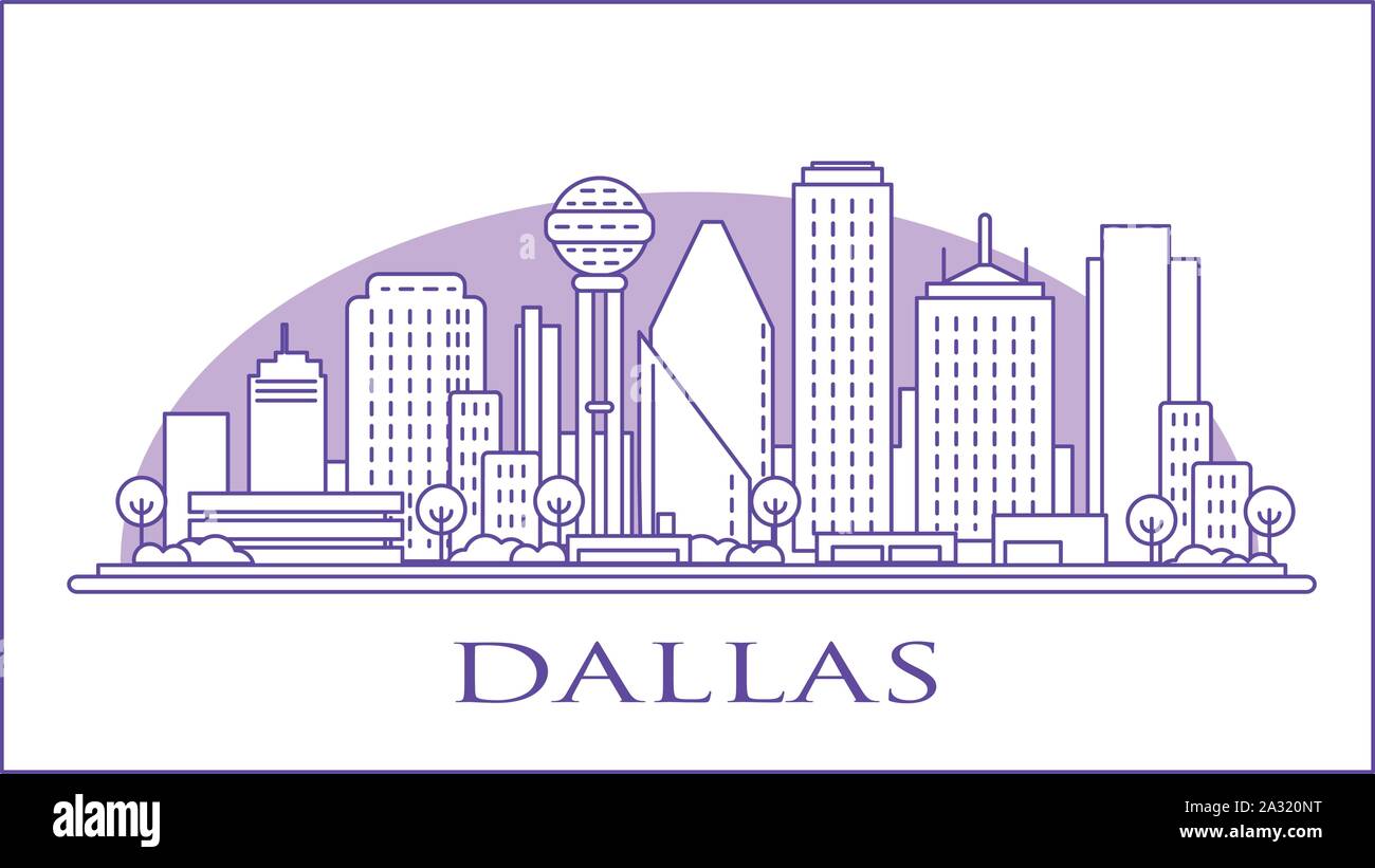 Dallas Texas urban skyline Stock Vector Image & Art - Alamy