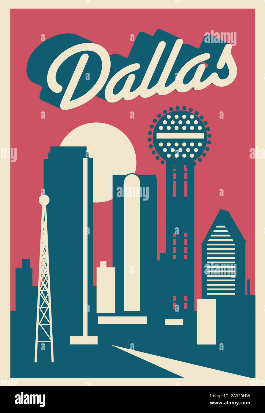 Dallas Texas urban skyline Stock Vector Image & Art - Alamy