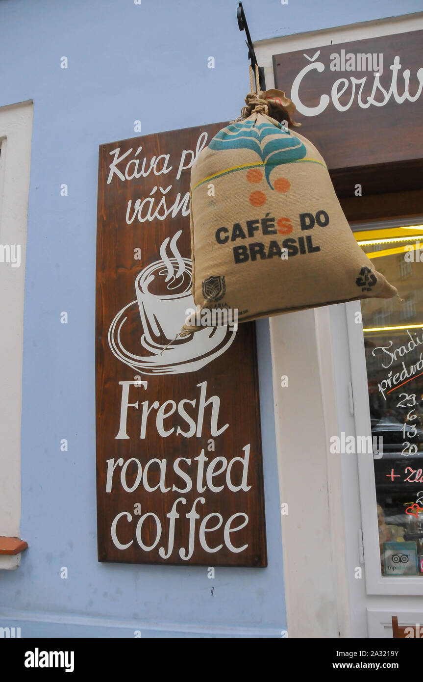 Signs in Prague Stock Photo - Alamy