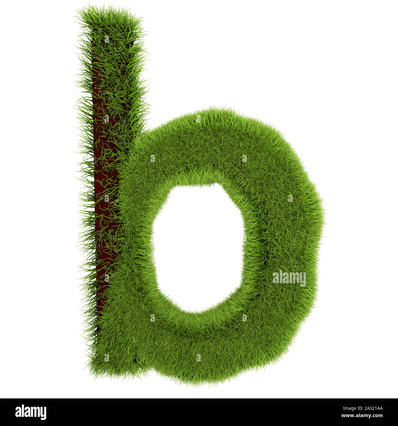 Green Grass Letter B isolated On White Background. Font For Your Design ...
