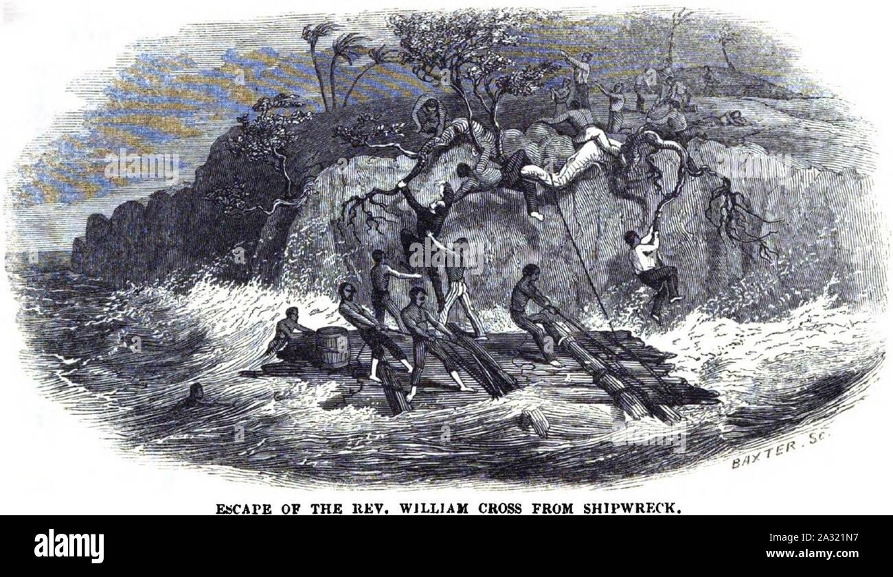 Escape of the Rev. William Cross from Shipwreck (IV, April 1847, p.36 ...