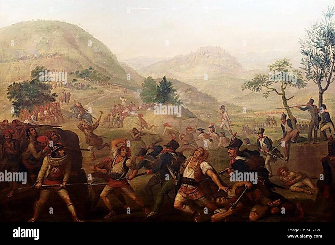 Escena de la Guerra del Francès Stock Photo - Alamy