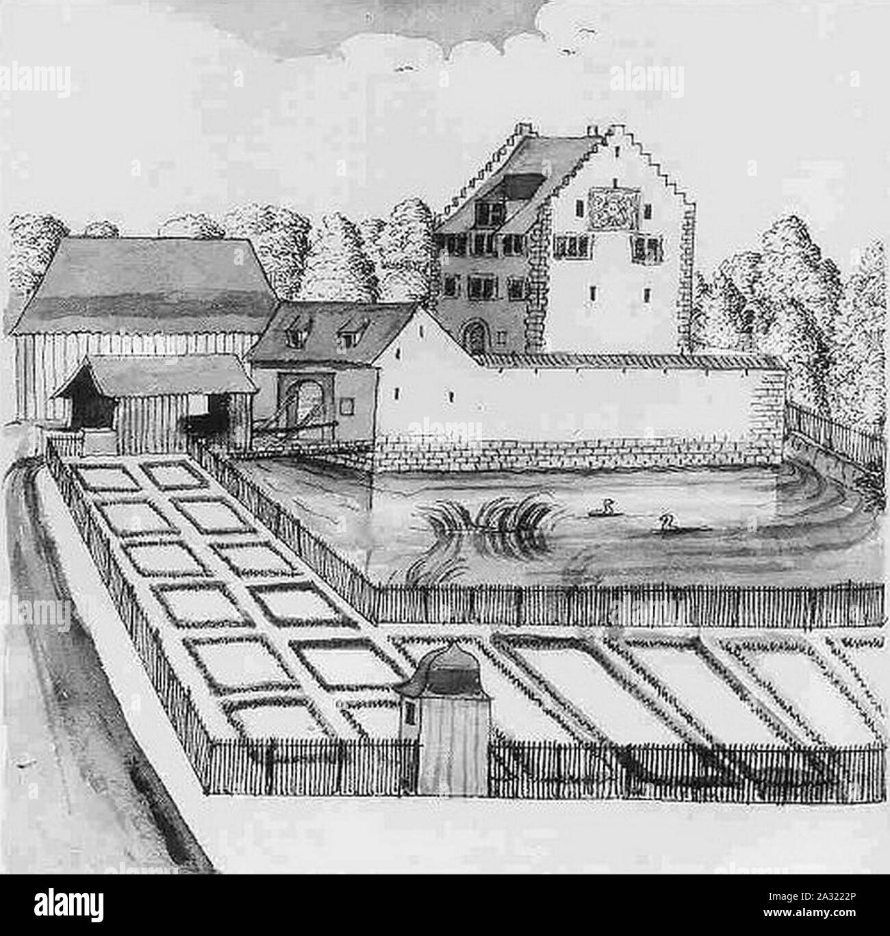 Escher Regimentsbuch - Schloss Knonau Stock Photo - Alamy