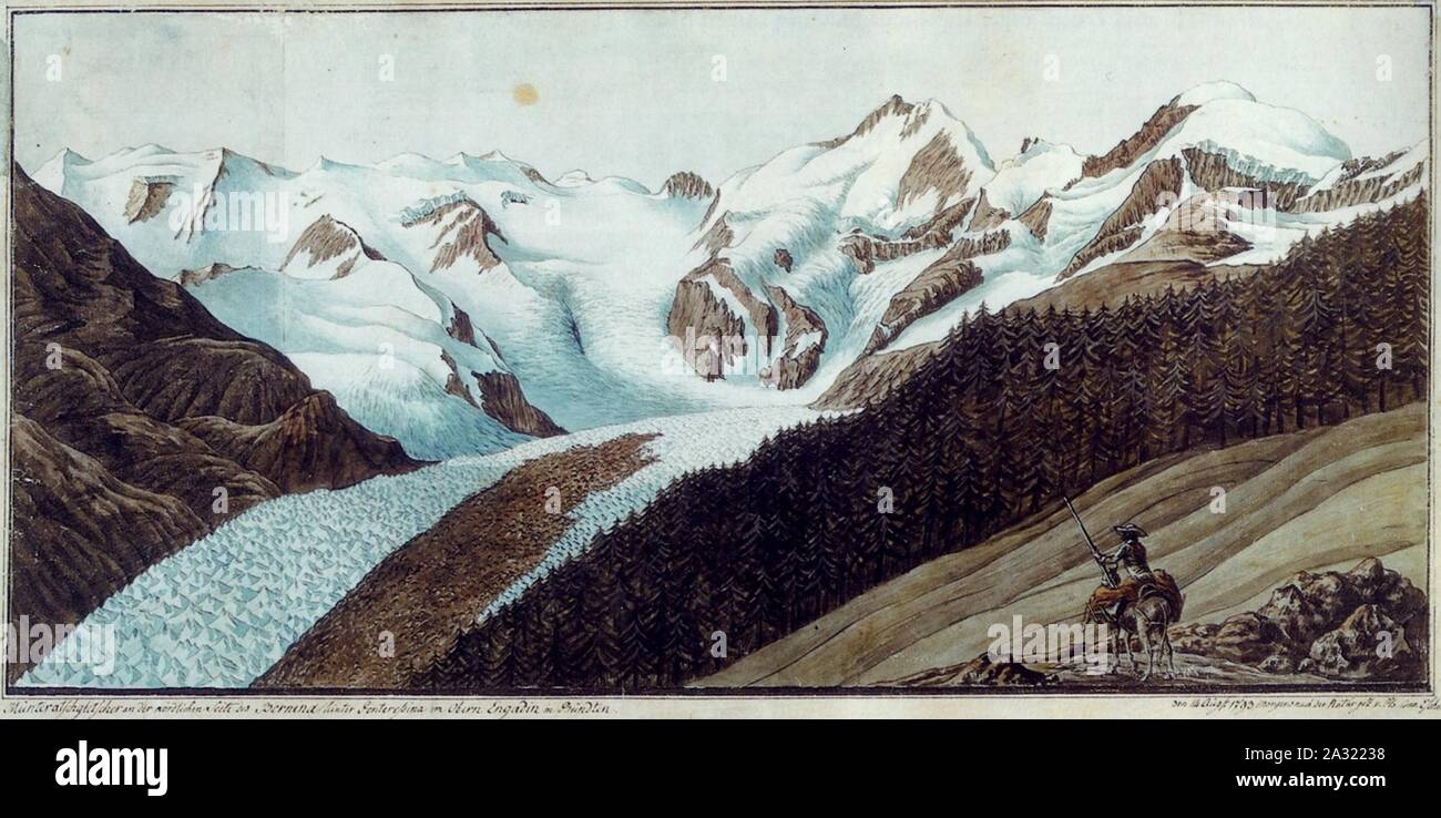 Escher Morteratschgletscher 1793 Stock Photo - Alamy