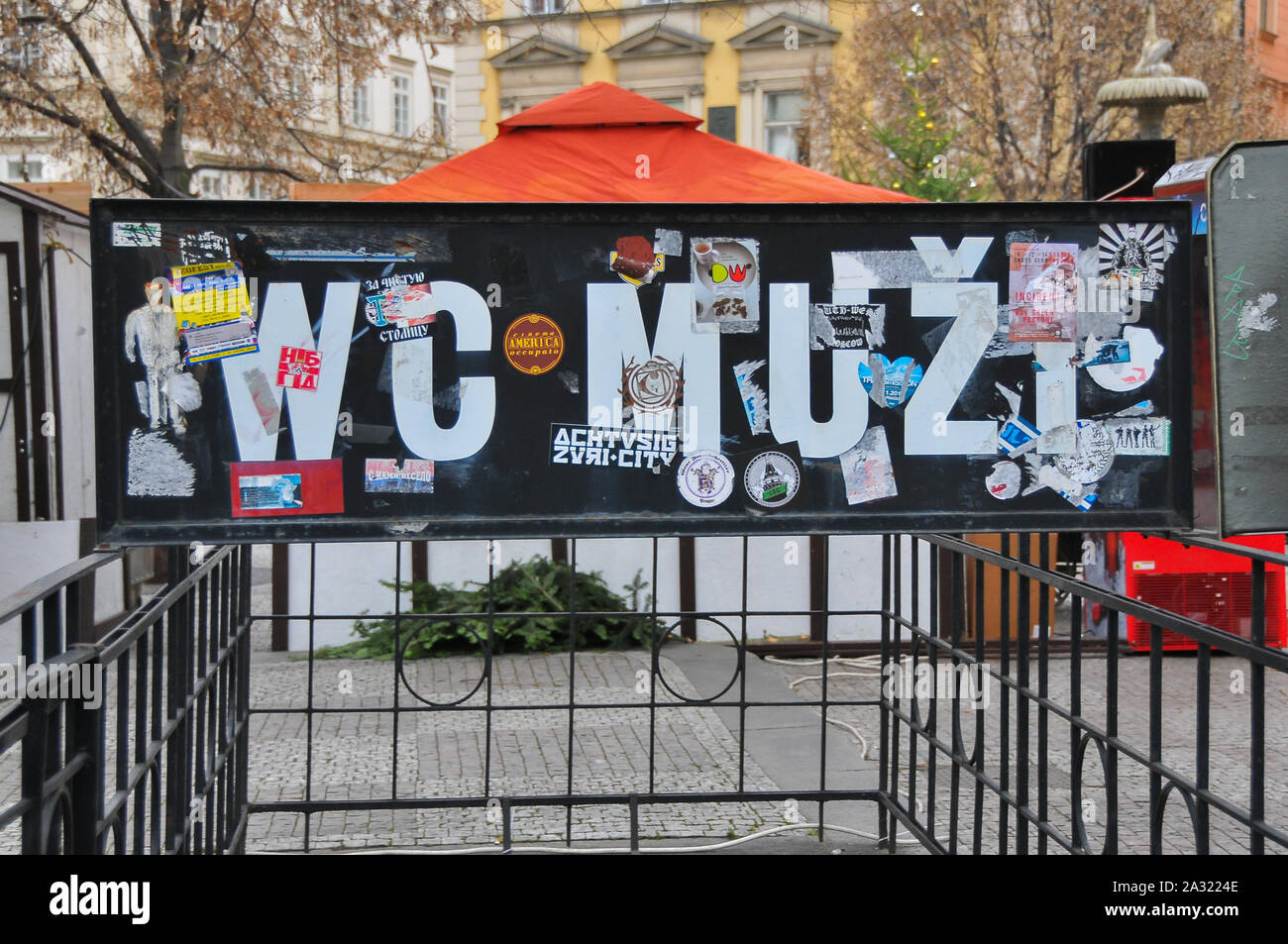 Signs in Prague Stock Photo - Alamy