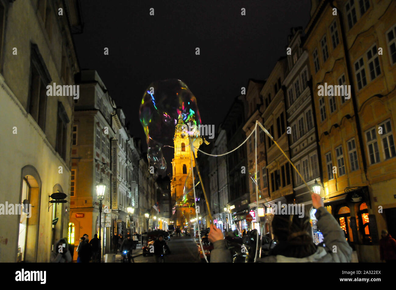 Prague at night Stock Photo - Alamy