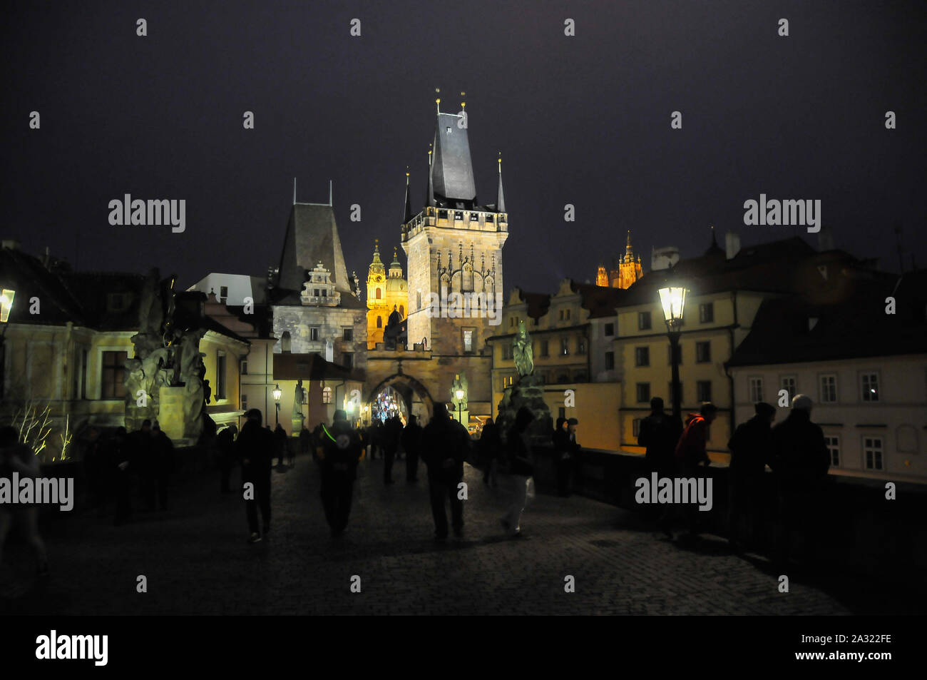Night in Prague Stock Photo - Alamy
