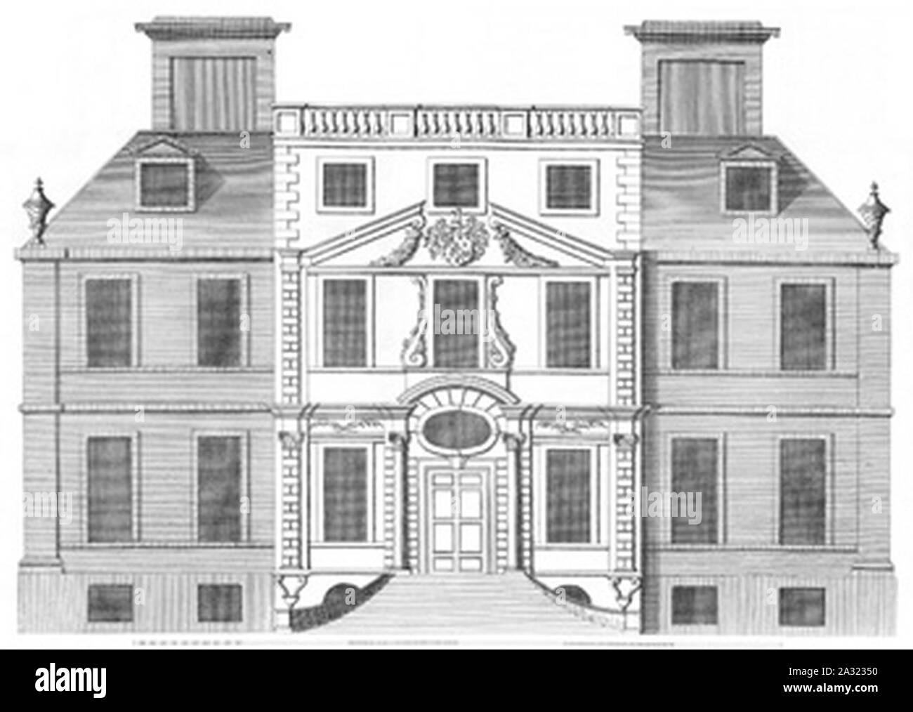 EscotHouse Talaton Devon VitruviusBritannicus 1715 Stock Photo - Alamy