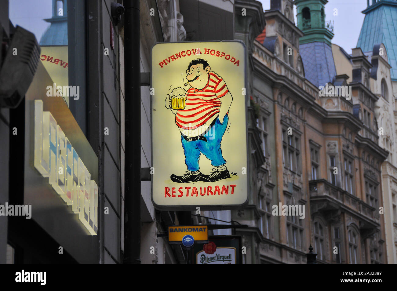 Signs in Prague Stock Photo - Alamy
