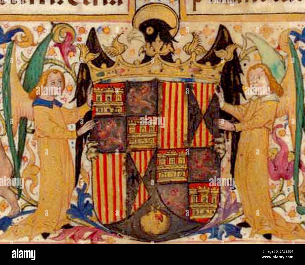 Escudo de Isabel la Católica ca 1495 Stock Photo - Alamy