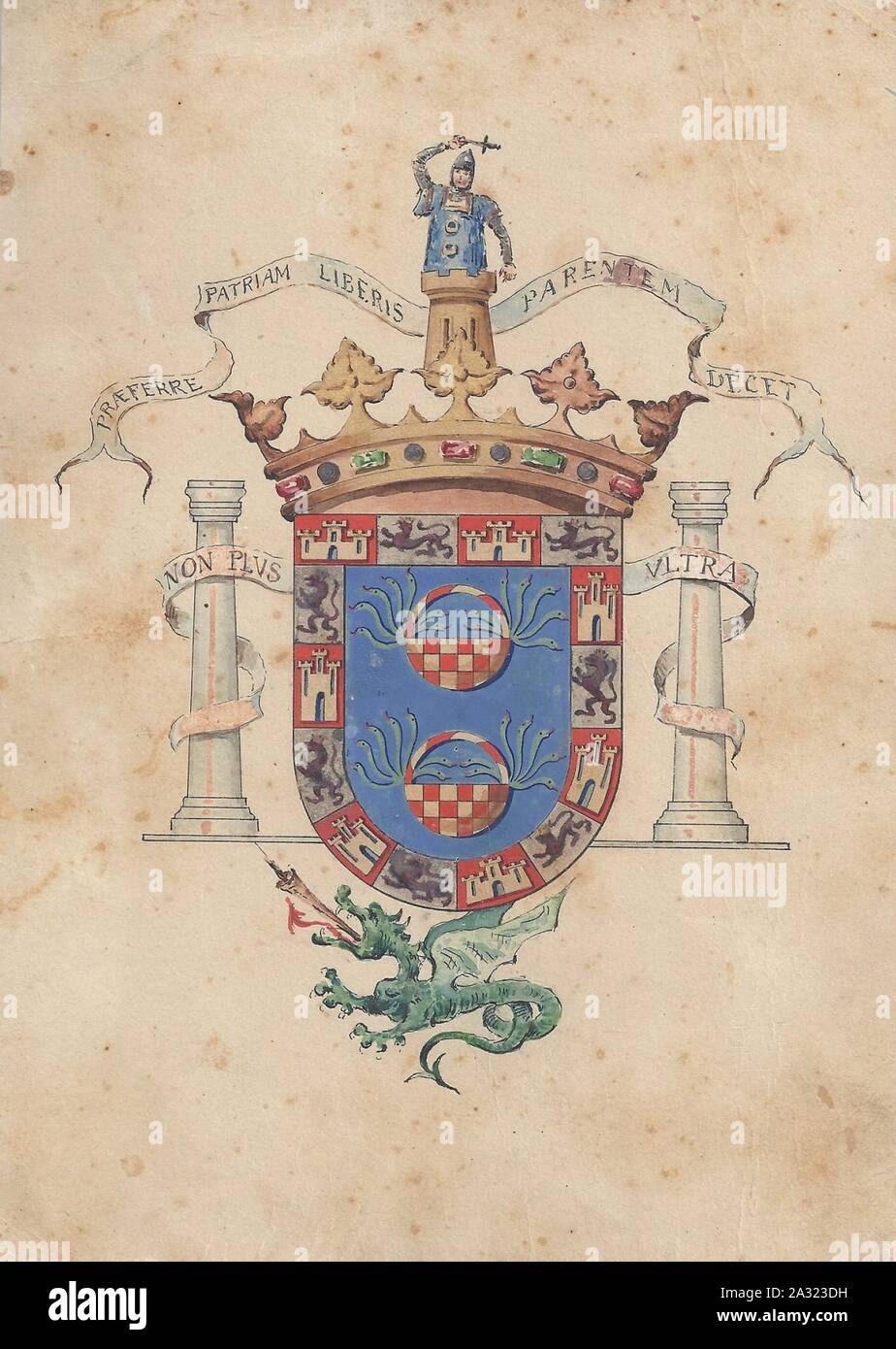 Escudo de Melilla 1913 Stock Photo - Alamy
