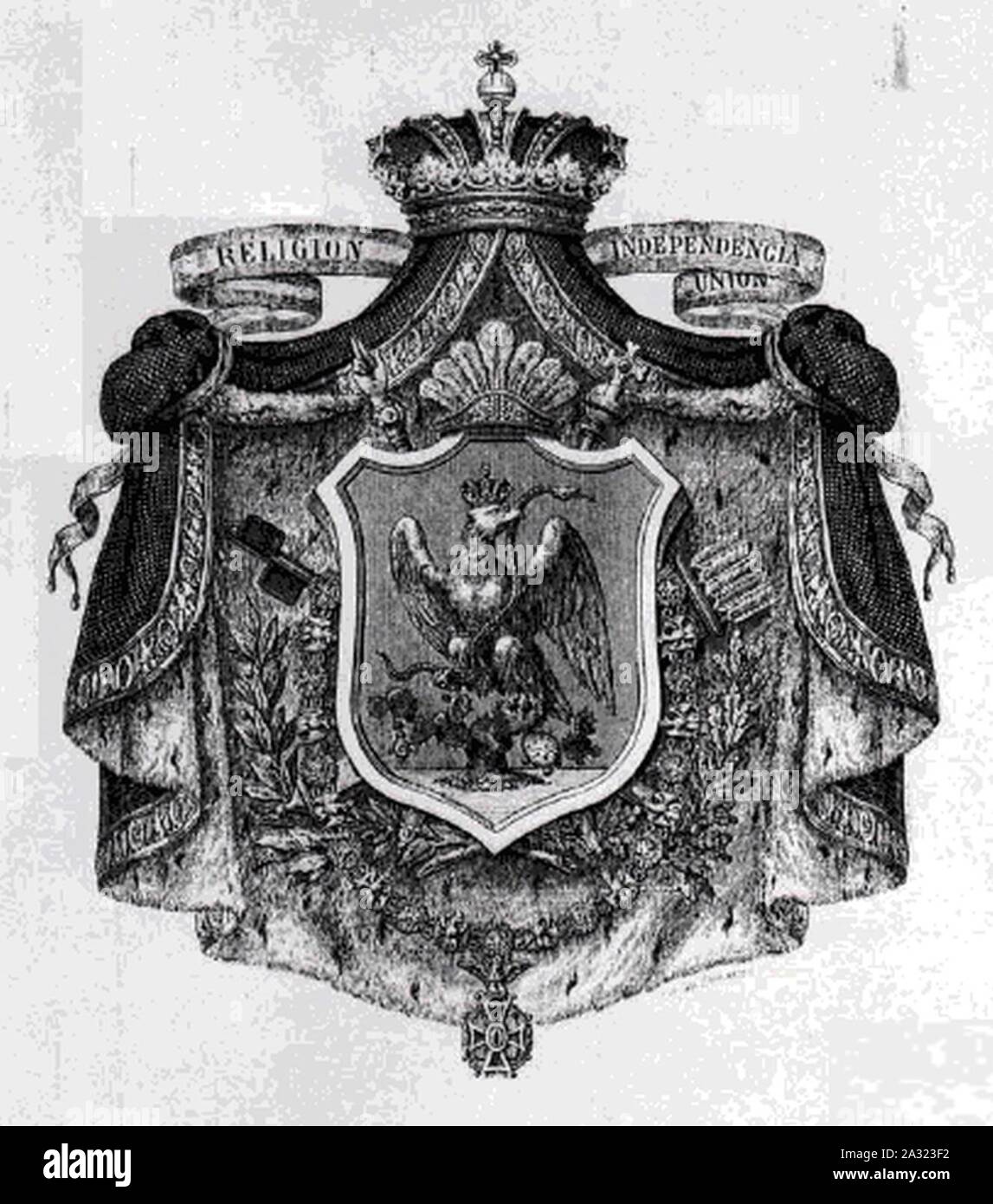 Escudo Imperial de México (1821-1823 Stock Photo - Alamy