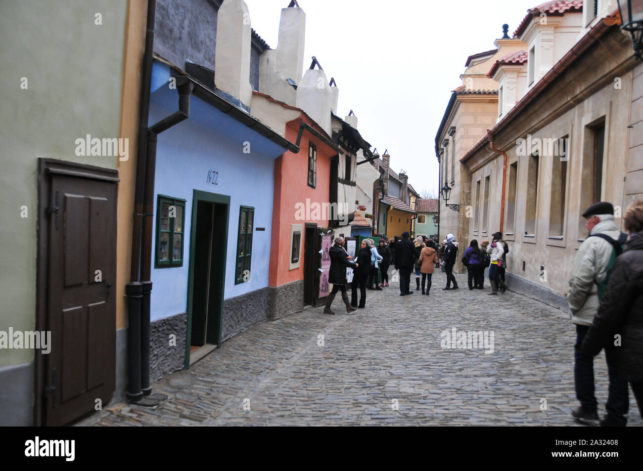 The golden street in Prague Stock Photo - Alamy