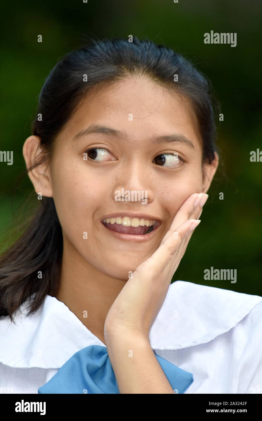 A Surprised Youthful Asian Person Stock Photo - Alamy